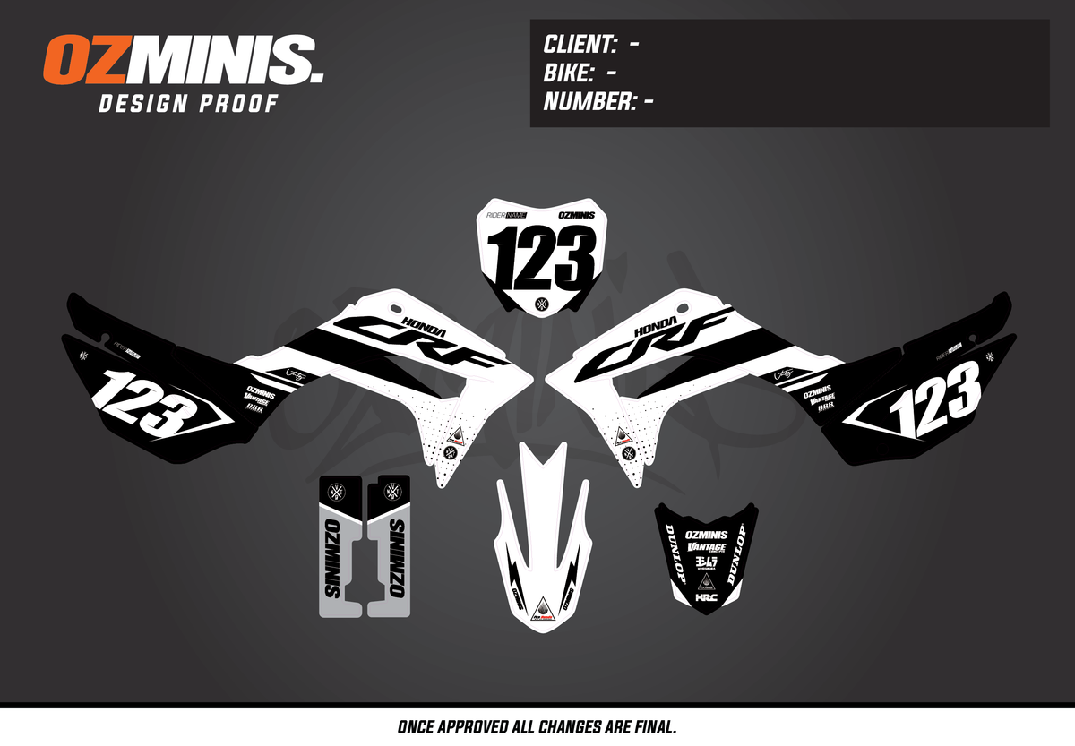 CRF110 - STREETER GRAPHICS KIT – Ozminis Motorsport